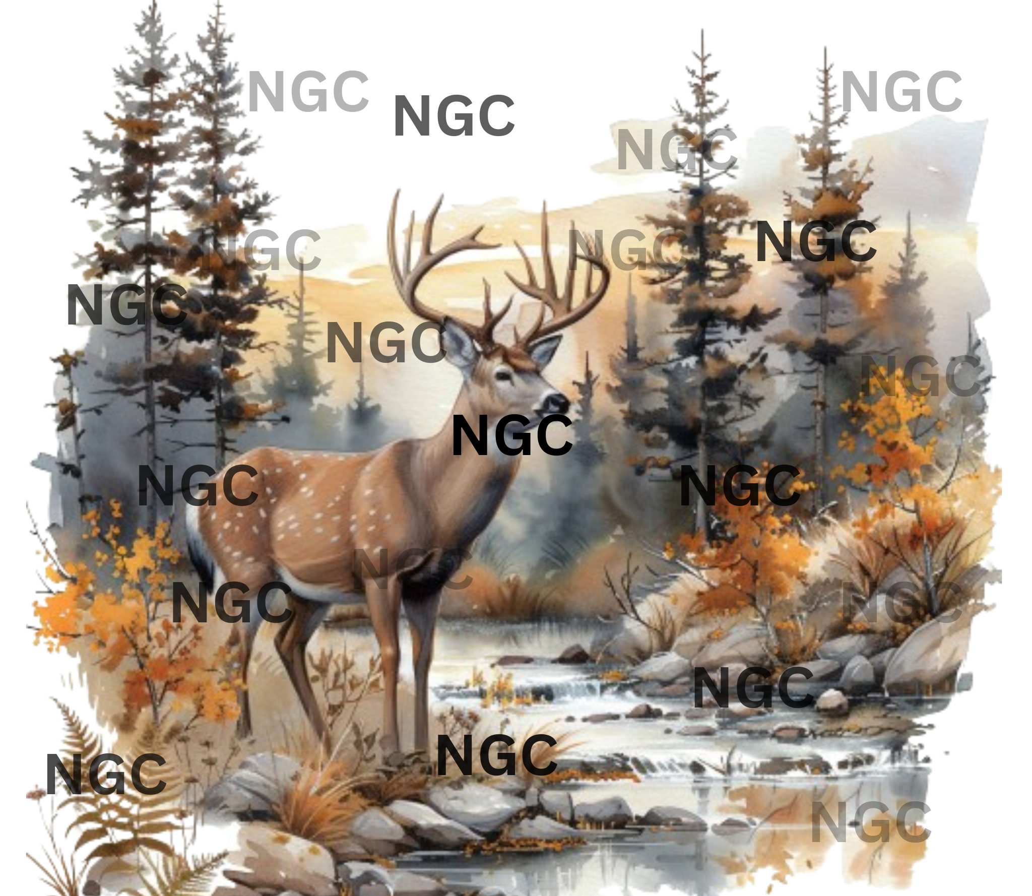 single 3x3 decal deer2