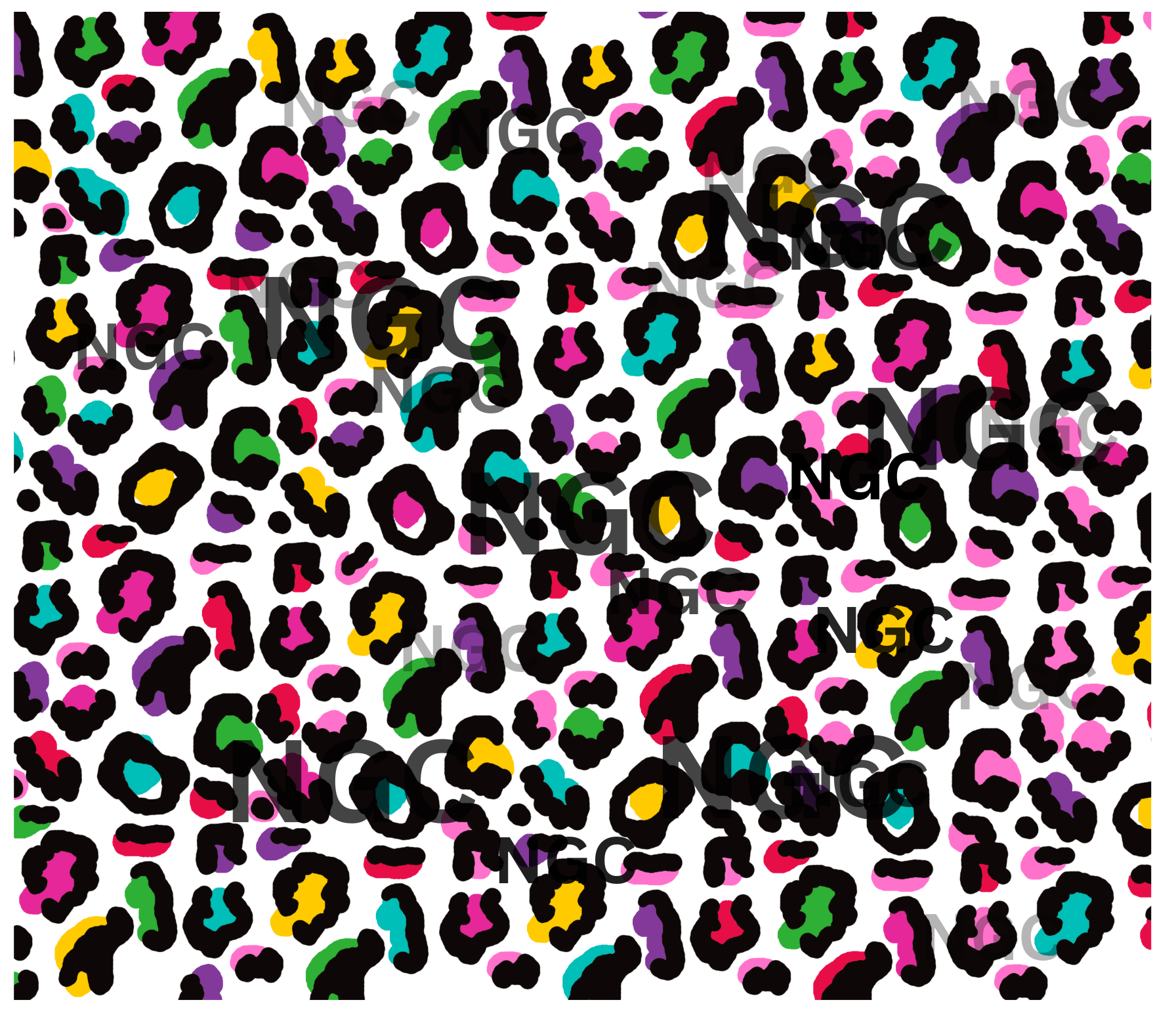 single decal color leopard print